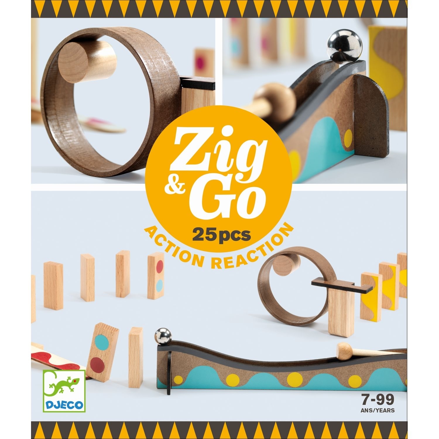 Djeco Kettenreaktionsspiel Zig and Go 25 Teile 8+ | Lernspielzeug ...